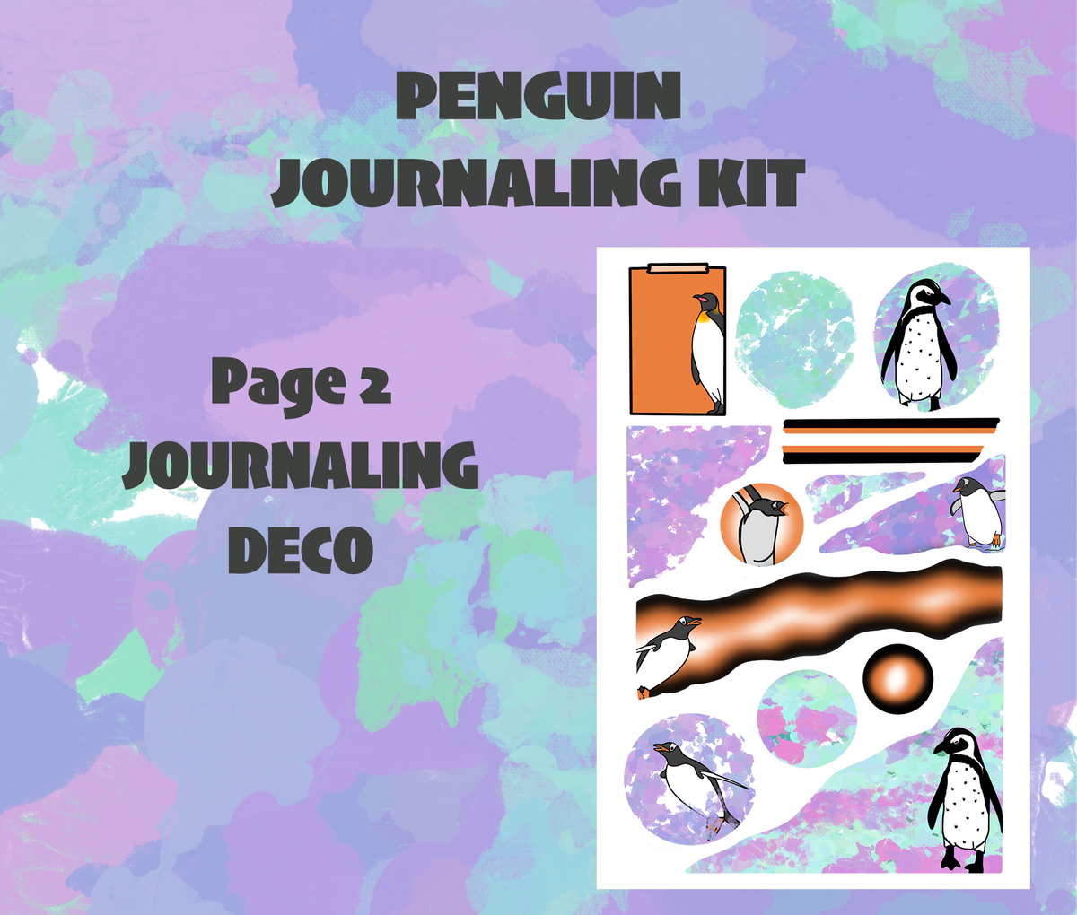 Penguin Journaling Sticker Kit Digital Download – Erin Floto Designs
