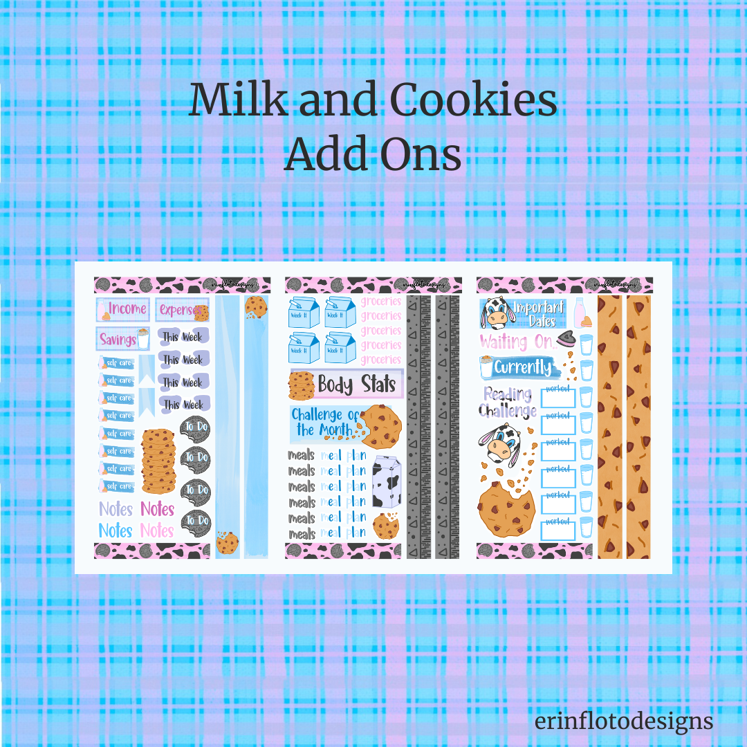 Milk and Cookies Add Ons Digital Download – Erin Floto Designs