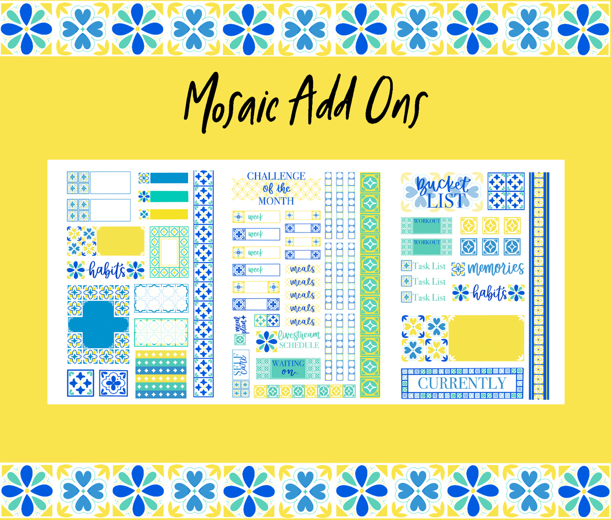 Mosaic Tile Add Ons Digital Download – Erin Floto Designs